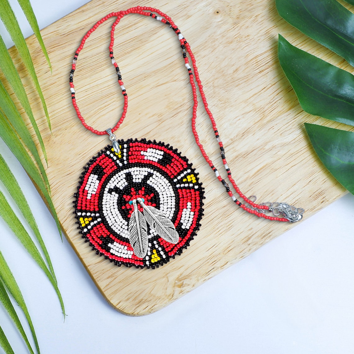 Mmiw Handmade Beaded Necklace Native Americans Jewelry Etsy