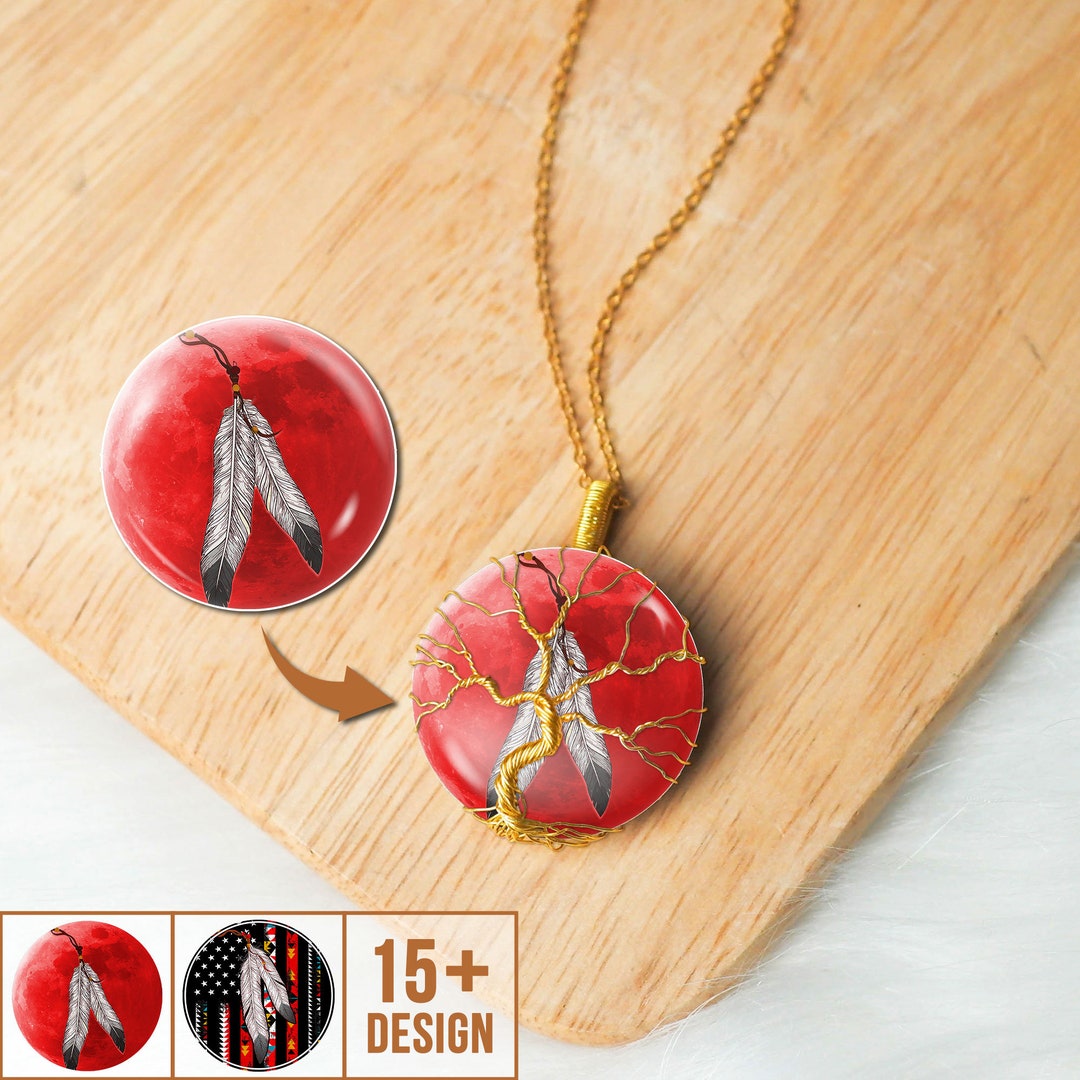 Blood Moon Tree of Life Native American Jewelry Native - Etsy