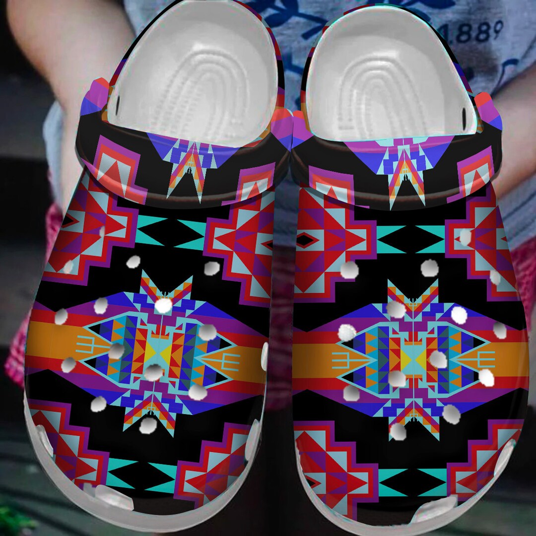 Native Pattern Crocs Clog Shoes for Kid and Adult, Native American ...