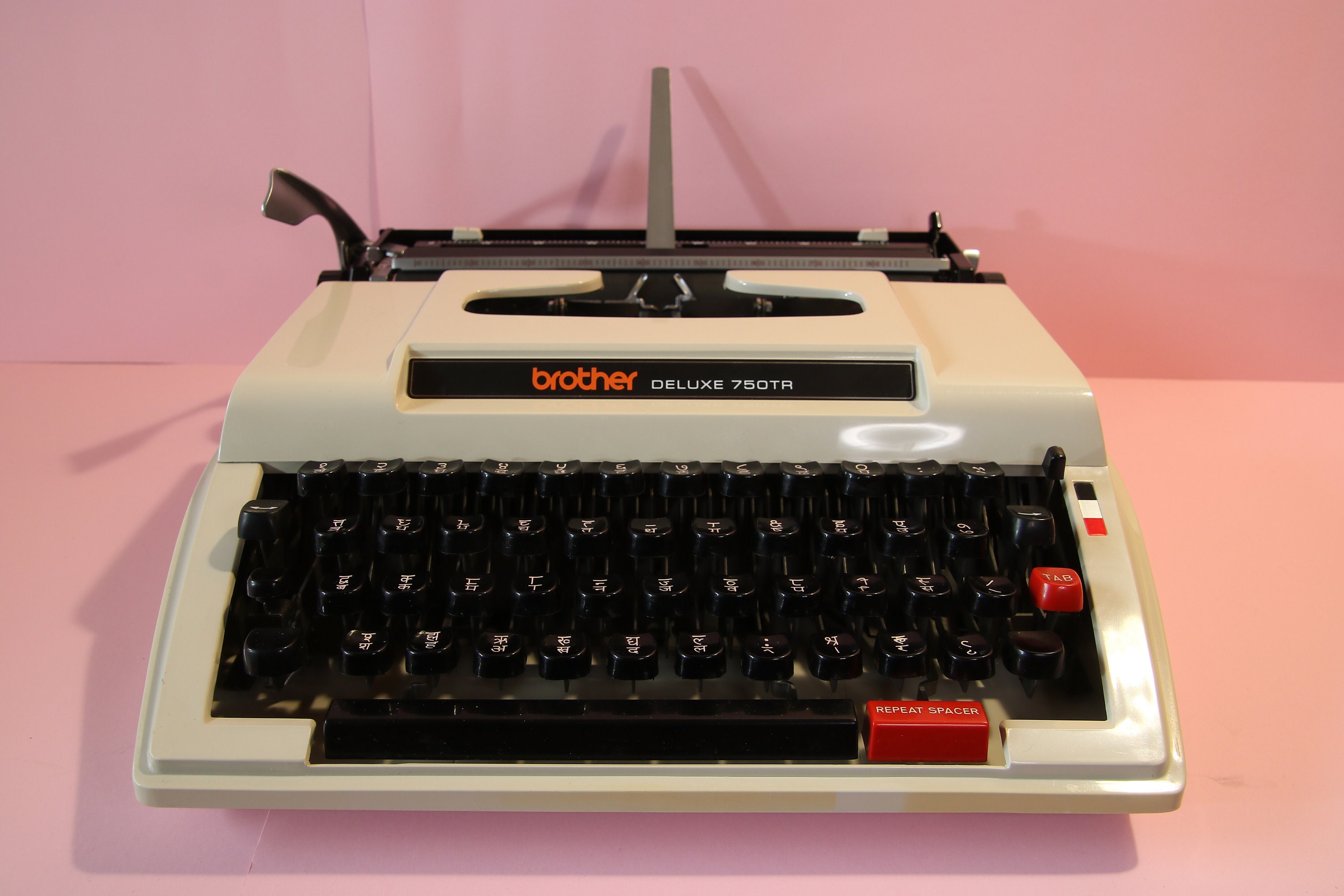 Devanagari-nepali Layout Vintage Brother Deluxe 750TR Portable Suitcase ...