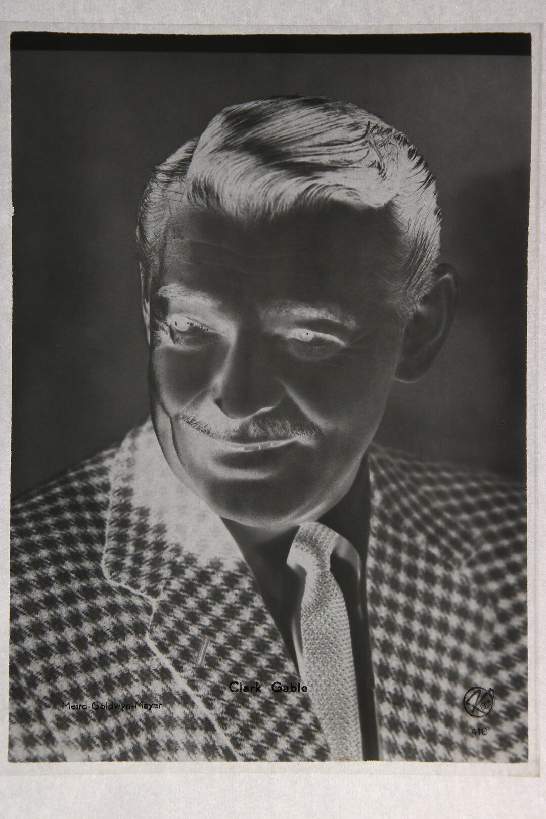 Vintage Glass Plate Negative Clark Gable Movie Star - Etsy