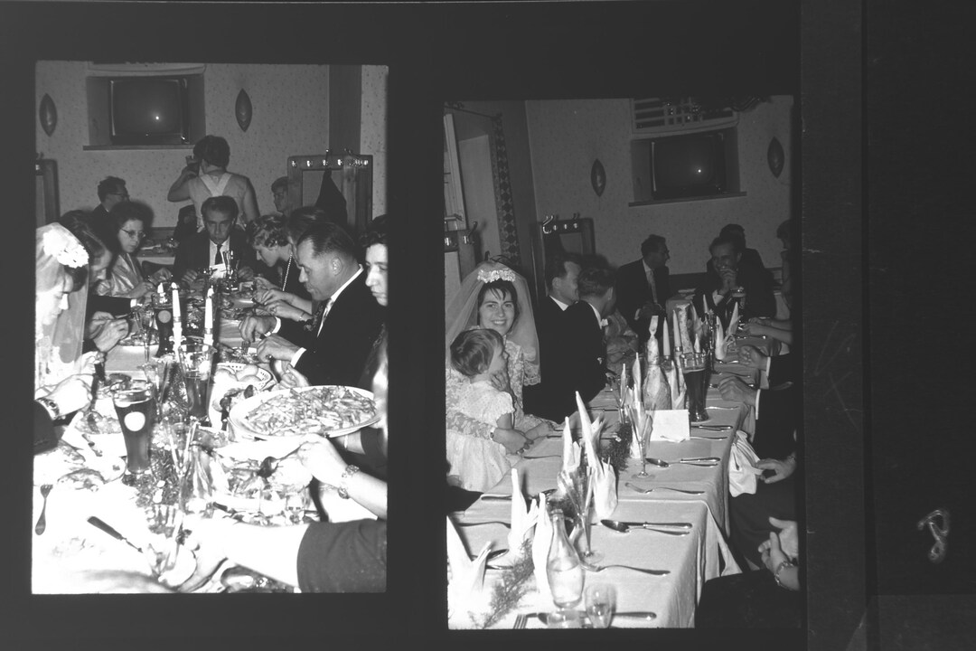 Vintage Wedding Photo Negatives Lot – 22 Original Black & White Wedding ...