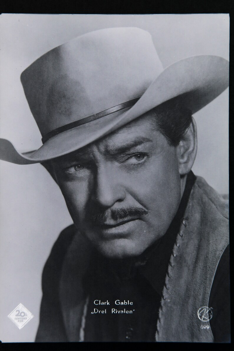 Vintage Glass Plate Negative Clark Gable the Tall Man Movie - Etsy