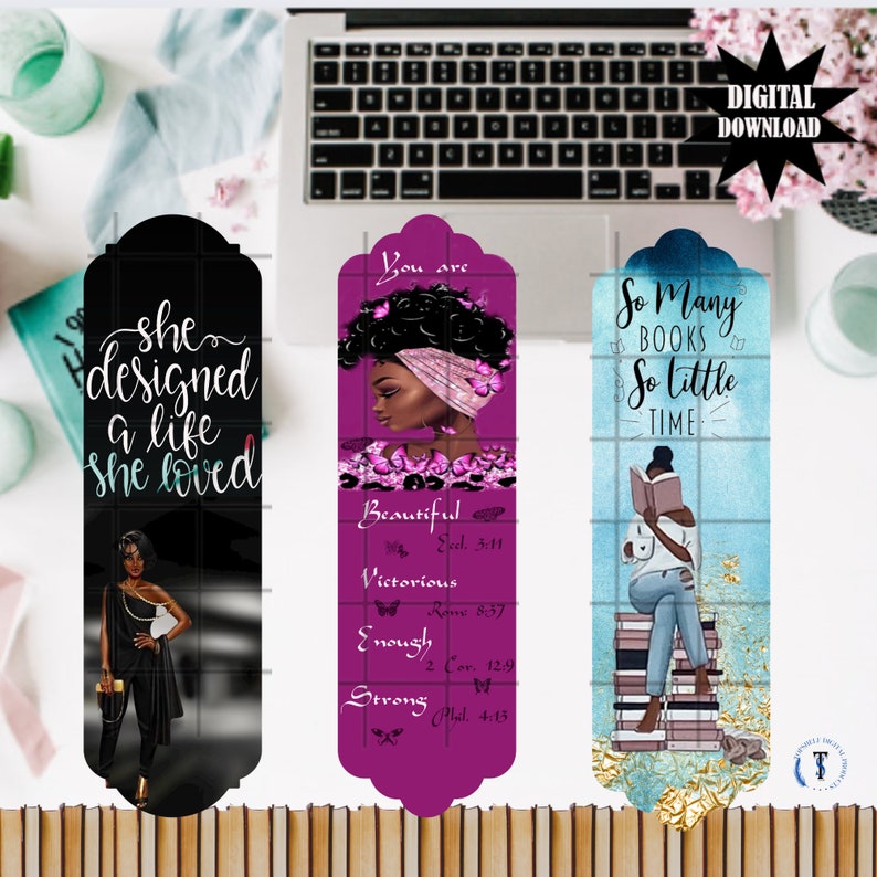 African American Bookmarks, Black Girl Bookmarks, Digital Downloads ...