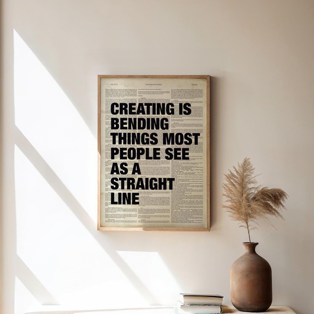 Creative Text Art Print Vintage Newspaper Design for Home Decor - Etsy