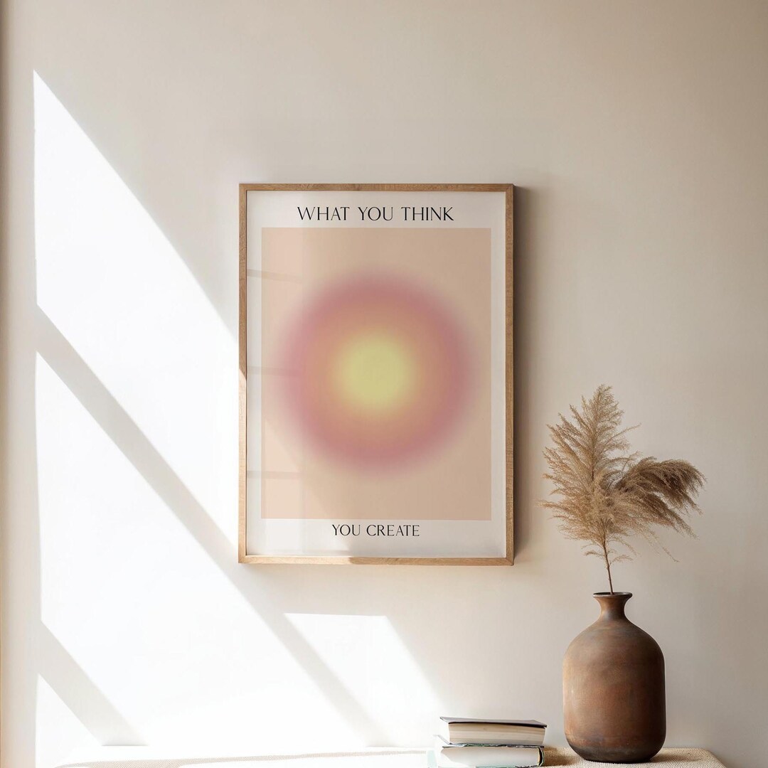 Tranquil Motivational Poster With Gradient Effect Printable Art Vintage ...