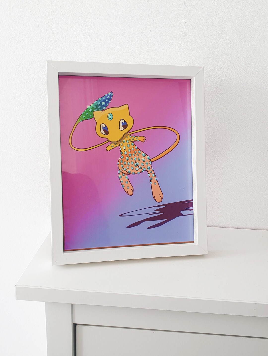 Pokemon Yellow Shiny Diamond Studded Mew Print - Etsy