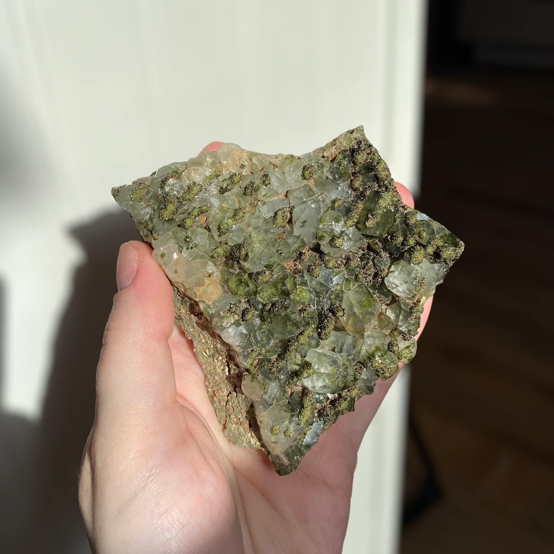 Forest Epidote / Forest Quartz / Epidote Quartz Raw Specimen / Rare ...