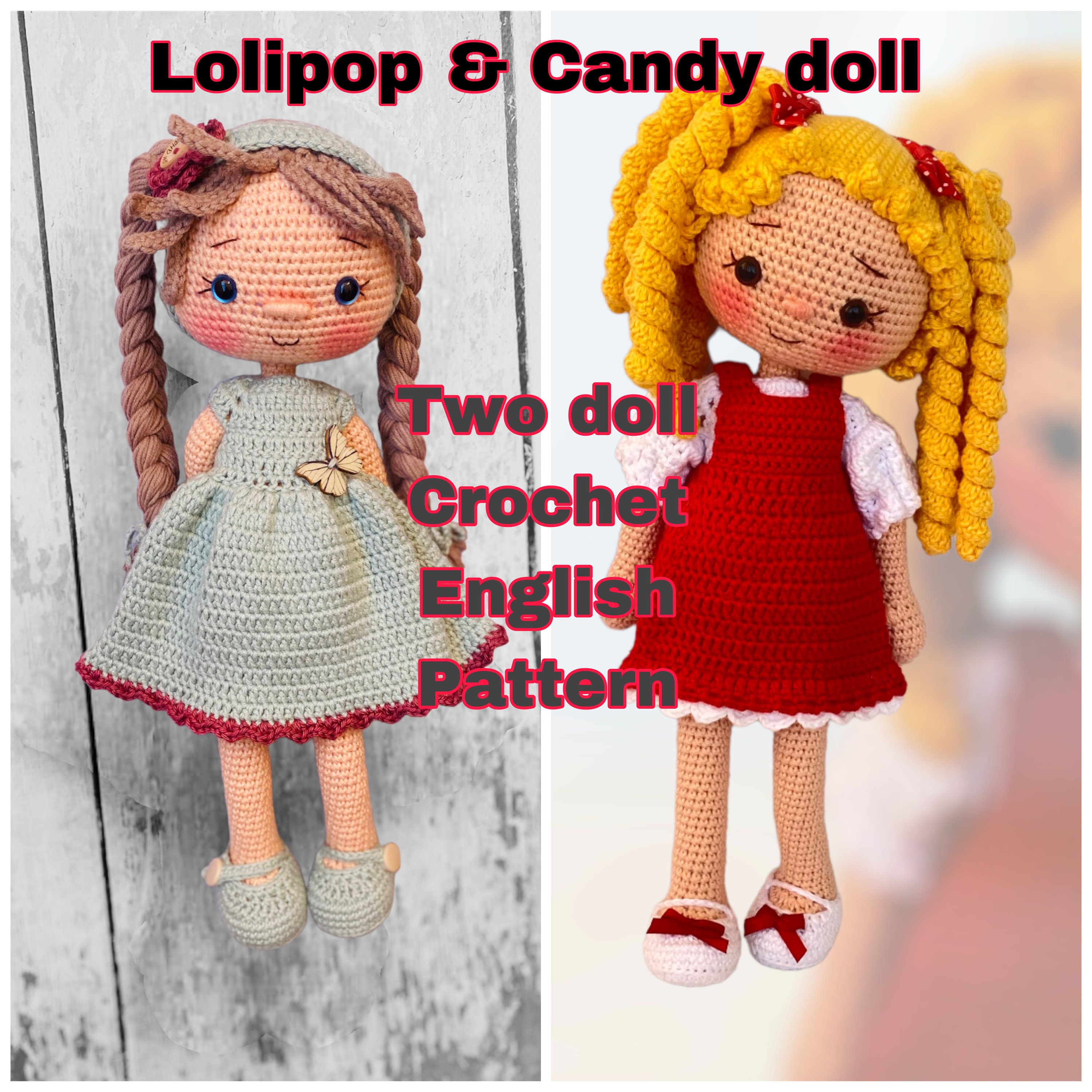 Lolipop and Candy Doll Crochet English Pdf Pattern. Making Doll Pattern ...