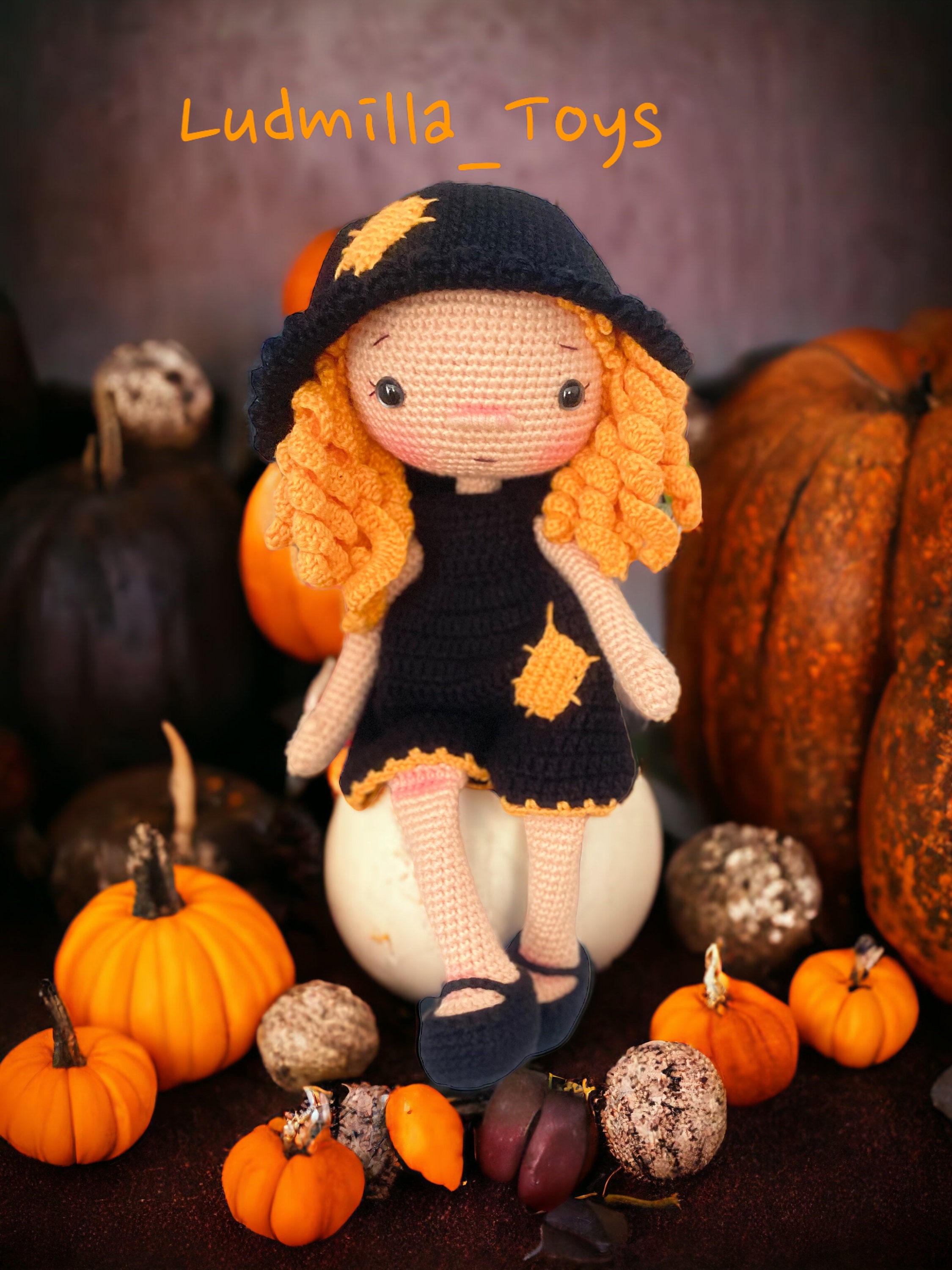 Halloween Sweet Witch Pattern in English Pdf. Amigurumi Doll Pattern. Hallowen Doll. Witch Doll ...