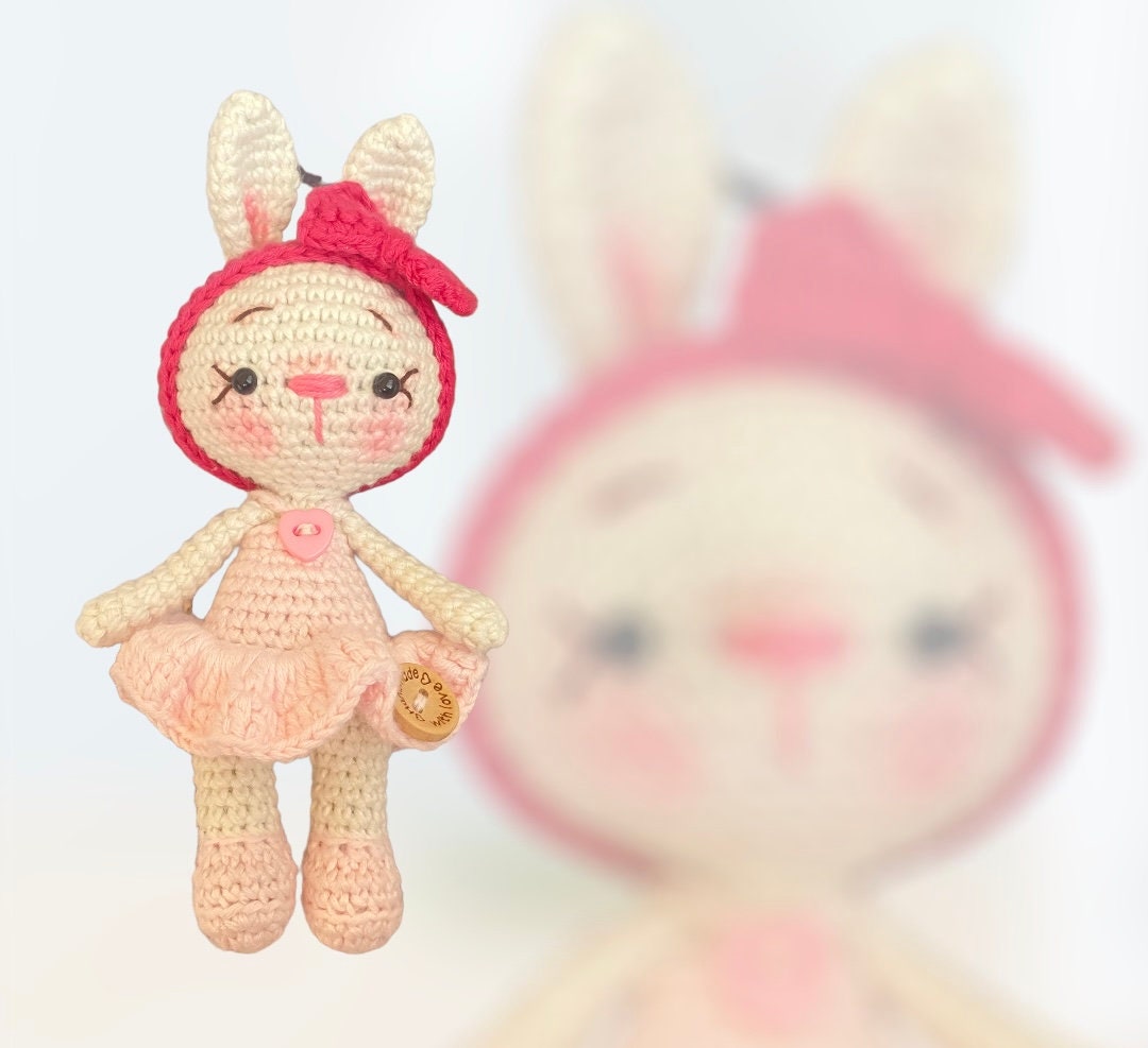 Bunny Keychain Crochet English Pattern. Amigurumi Keychain. Rabbit ...