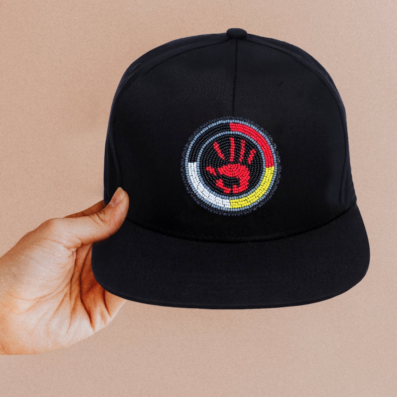 MMIW Handprint Handmade Beaded Patch, Indigenous Handmade Beaded ...