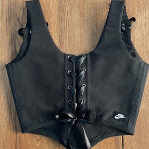 Handmade Upcycled Corset, Corset Top Lace up Sustainable Fashion for ...