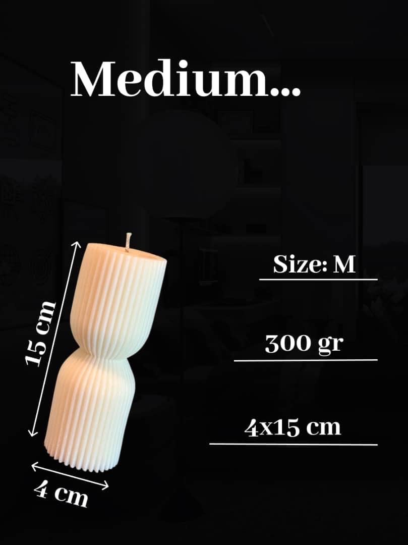 Tall Ribbed Pillar Candle – Room Decor, Free Wax Melt - Etsy UK