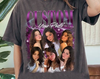 Custom Bootleg Rap Comfort Colors T-shirt, Custom Photo Vintage Graphic ...