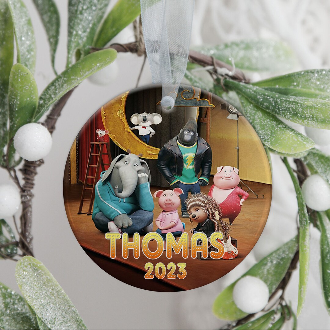 Custom Name Ornament, Sing Pig Movie Ornament, Sing 2 Ornament ...