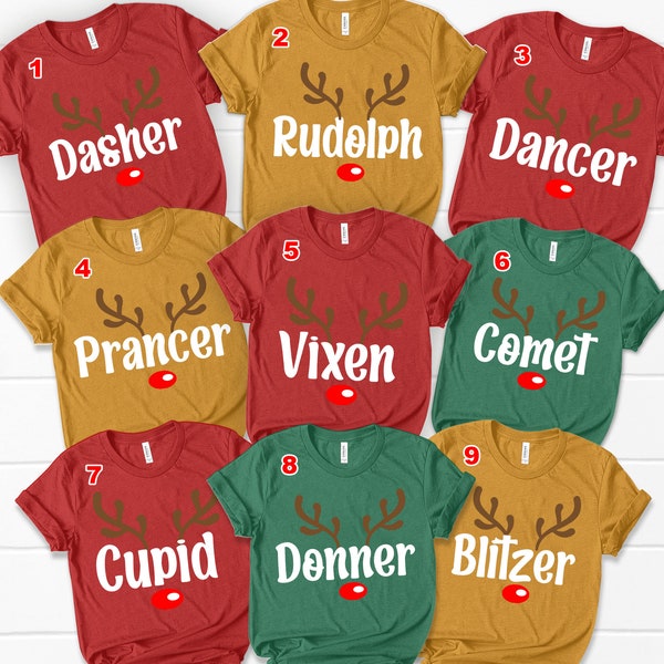 Reindeer Group Shirt - Etsy