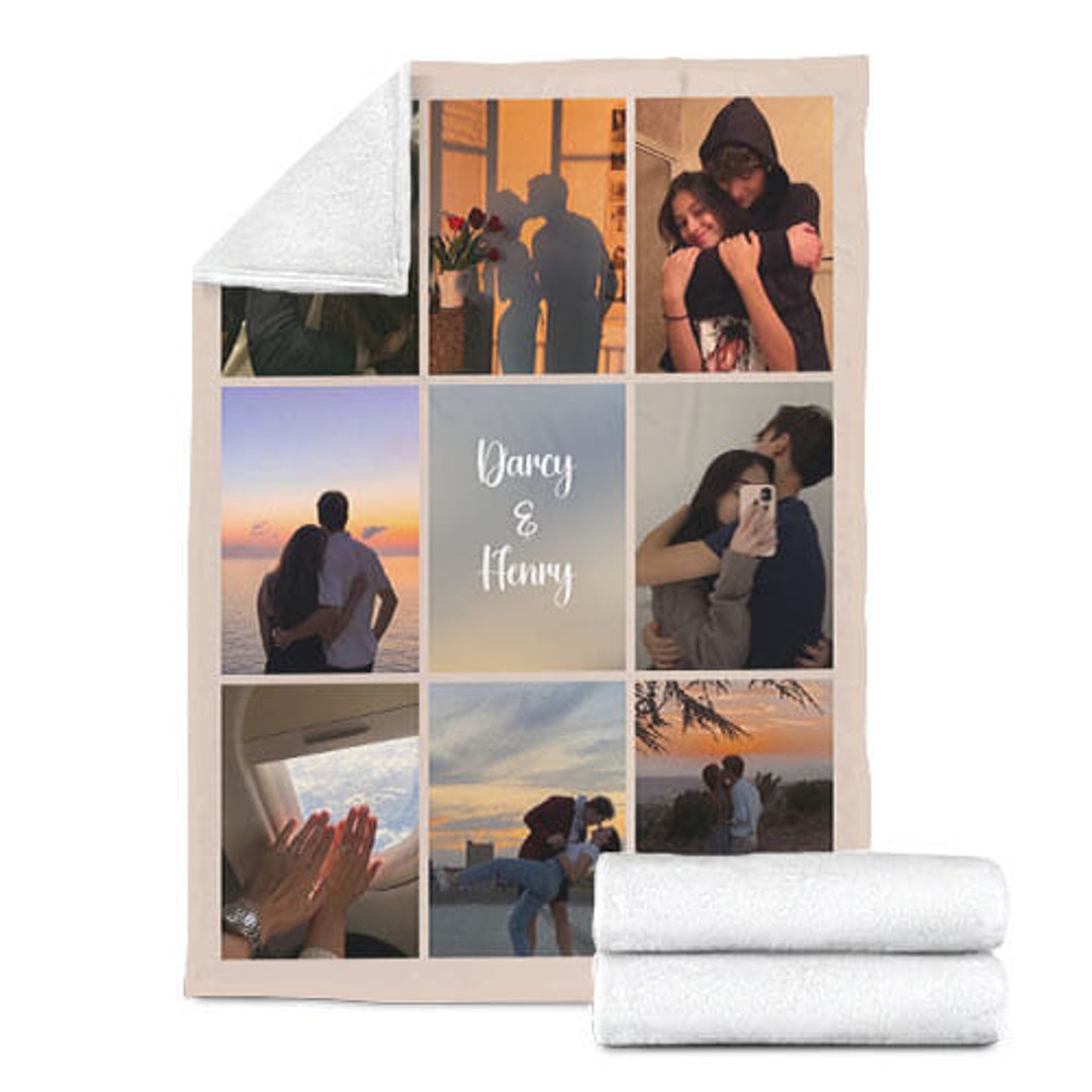 Customizable Photo Blanket Collage,super Cozy Blanket,personalized Gift ...