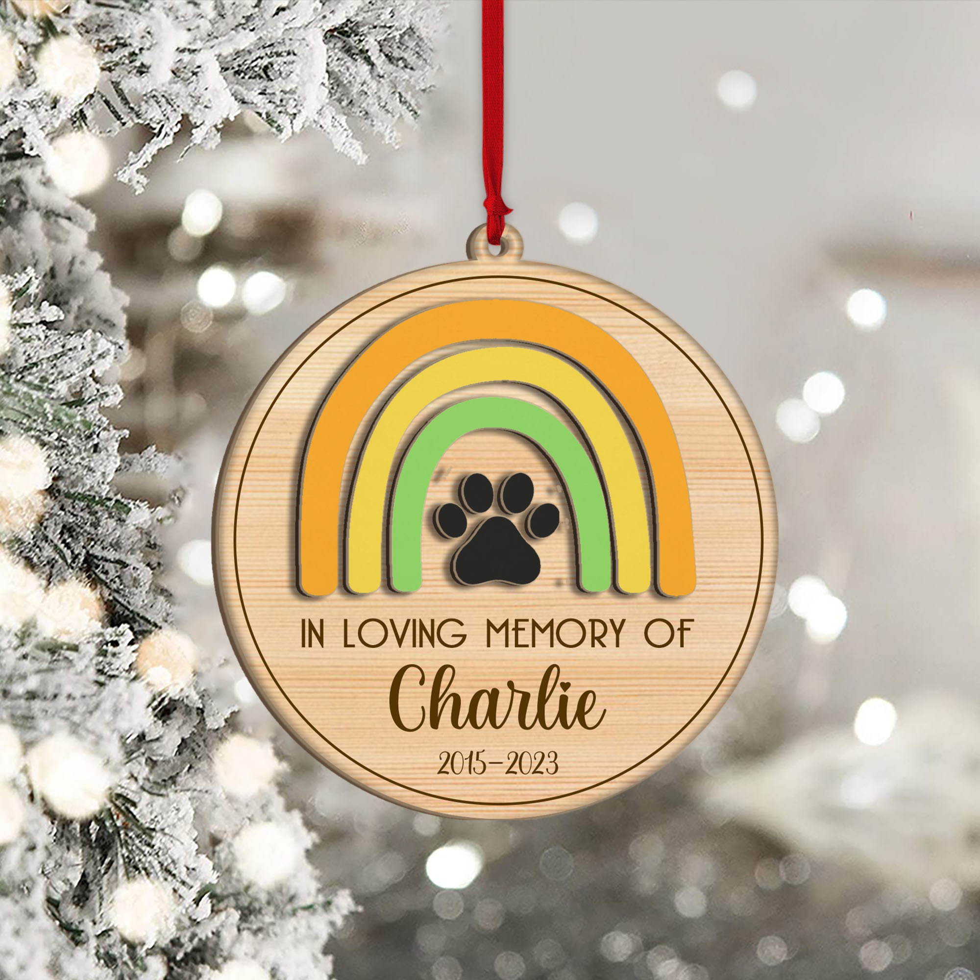 Rainbow Bridge Personalized Ornamentpet Memorial Ornamentpet - Etsy