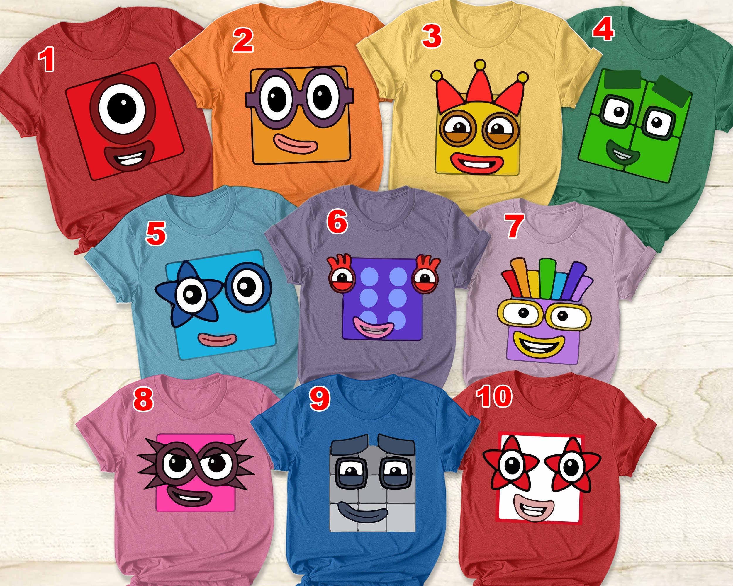 Numberblocks Shirt Numberblocks Family Birthday Shirt Custom - Etsy Canada