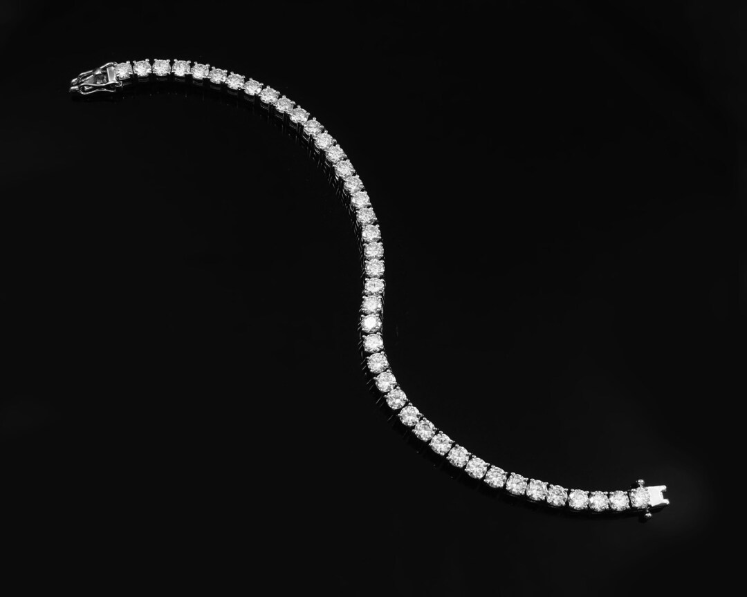 Tennis Bracelet Sterling Silver Bracelet D Color Vvs Moissanite