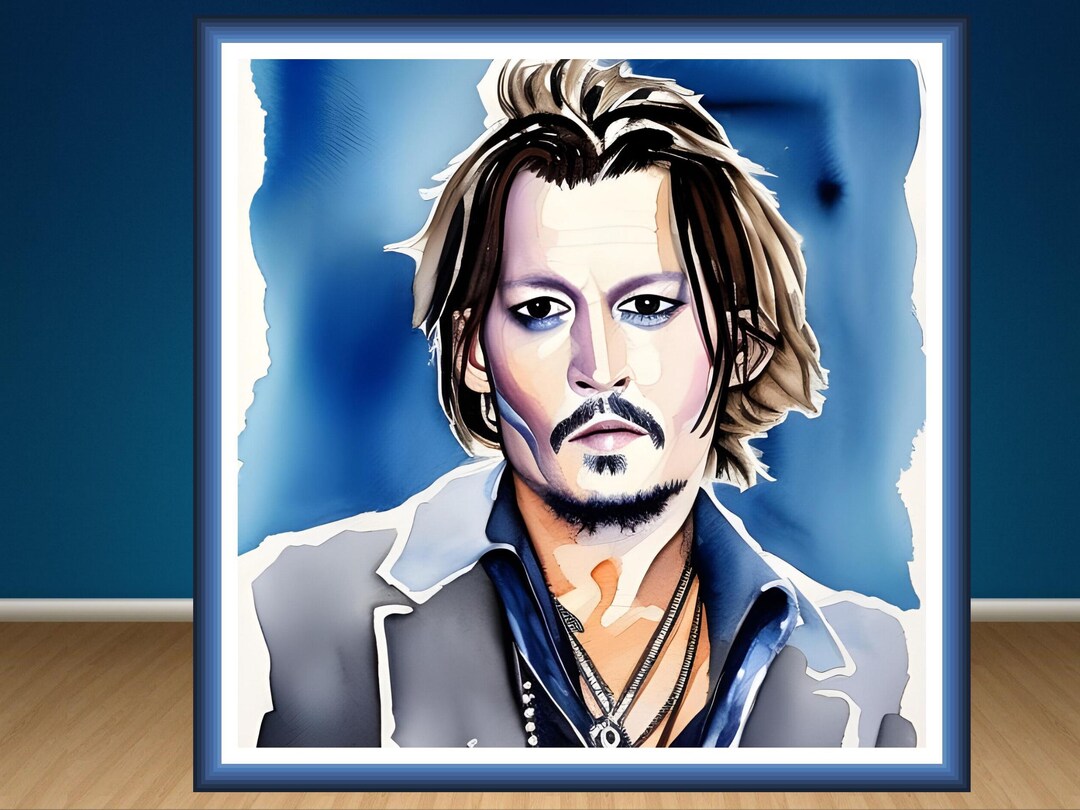 Johnny Depp Watercolor Art Print Hollywood Wall Art Johnny - Etsy