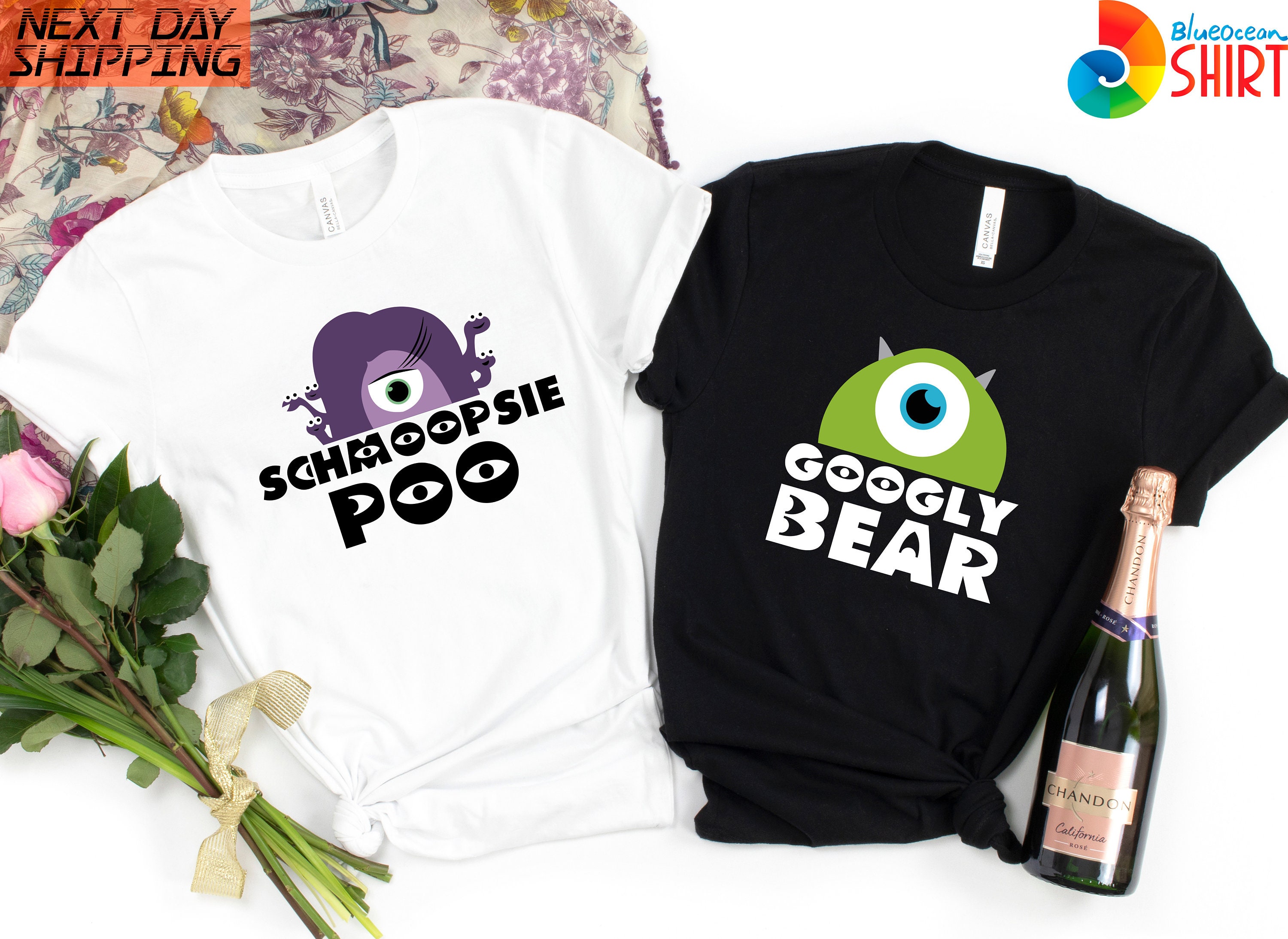 Googly Bear and Schmoopsie Poo Couple Shirts, Couple Matching T-shirts ...