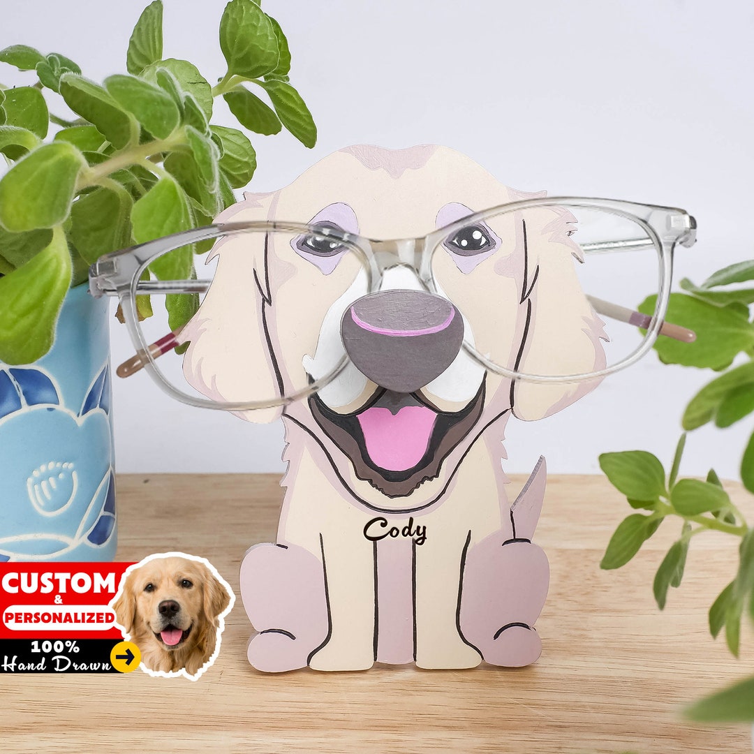 Golden Retriever Dog Eyeglasses Stand Handmade Wooden - Etsy