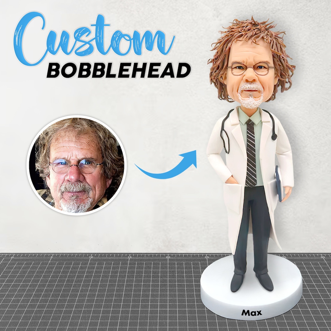 Personalized Medical Doctor Bobblehead Figurines Featuring Stethoscope ...