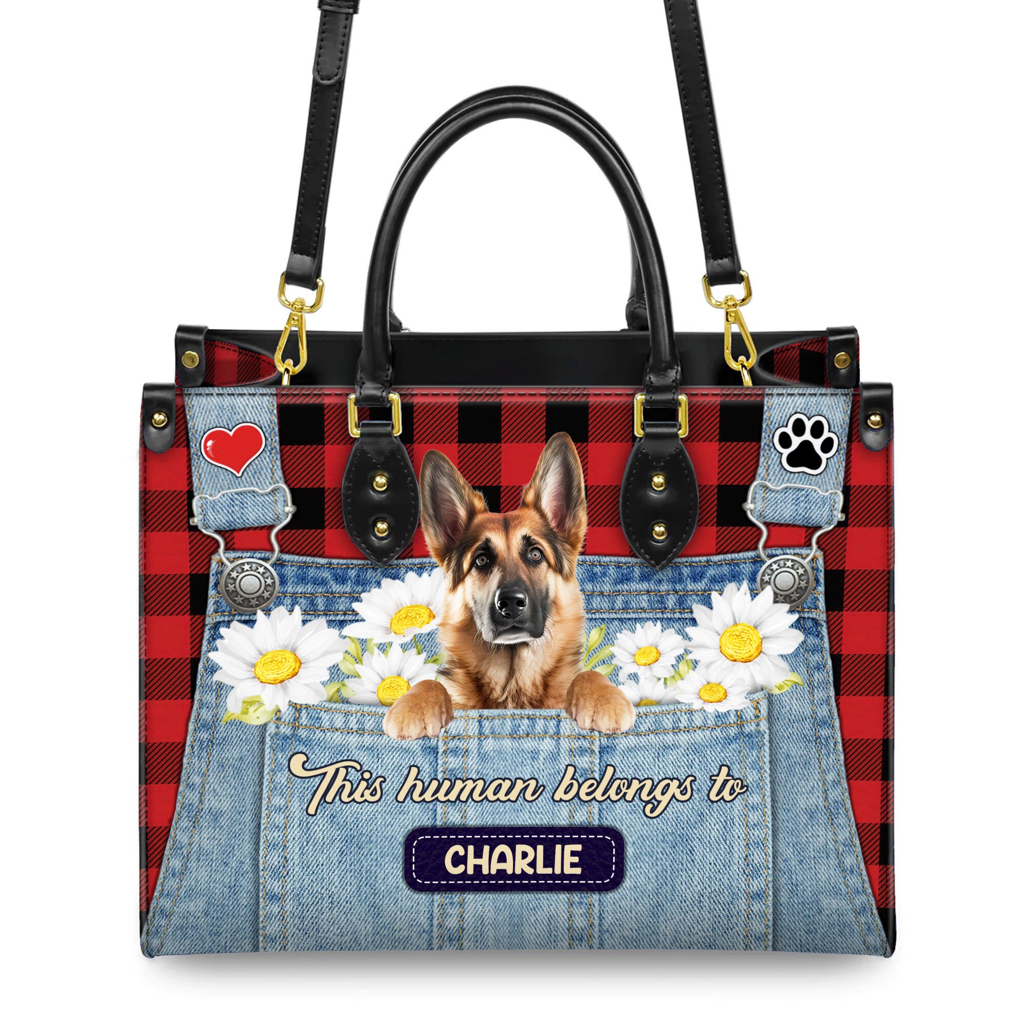 German Shepherd Dog Leather Handbag for Women Gift for Her - Etsy