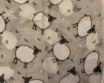 Hand Knitted Children's Scarf With Sheep Theme - Etsy UK