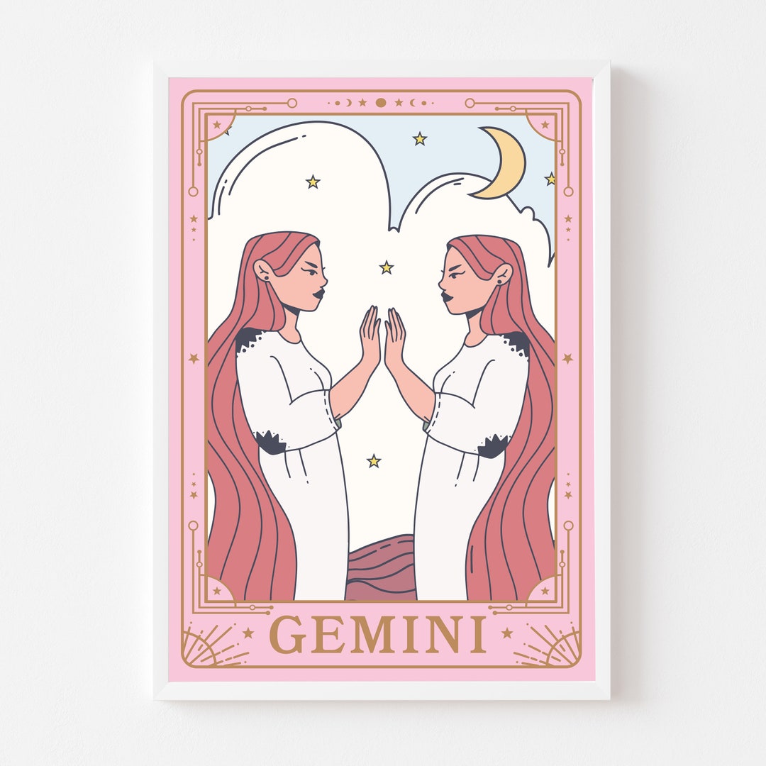 Gemini Print. Gemini Poster. Gemini Wall Art. Horoscope Print. - Etsy