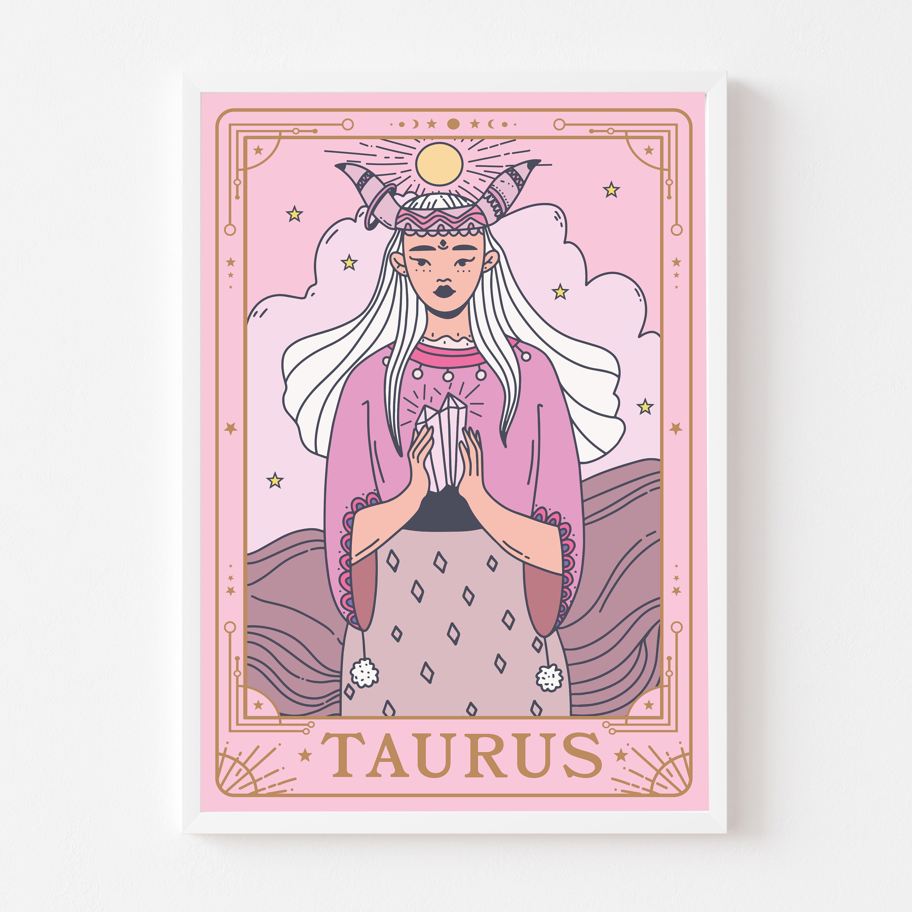 Taurus Print. Taurus Poster. Taurus Wall Art. Horoscope Print. - Etsy