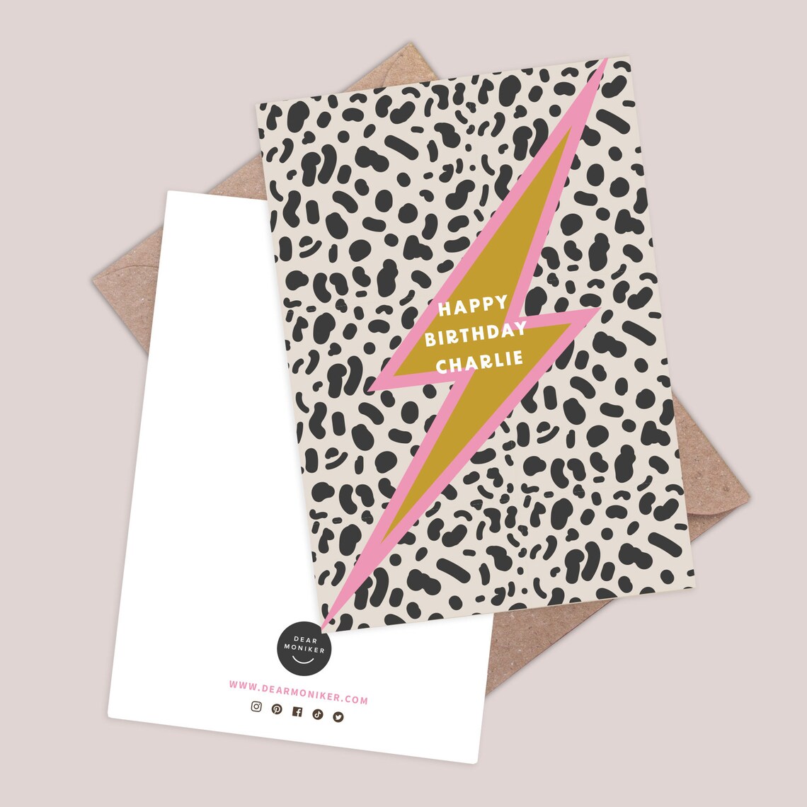 Personalised Birthday Card. Leopard Print Birthday Card. Childrens ...