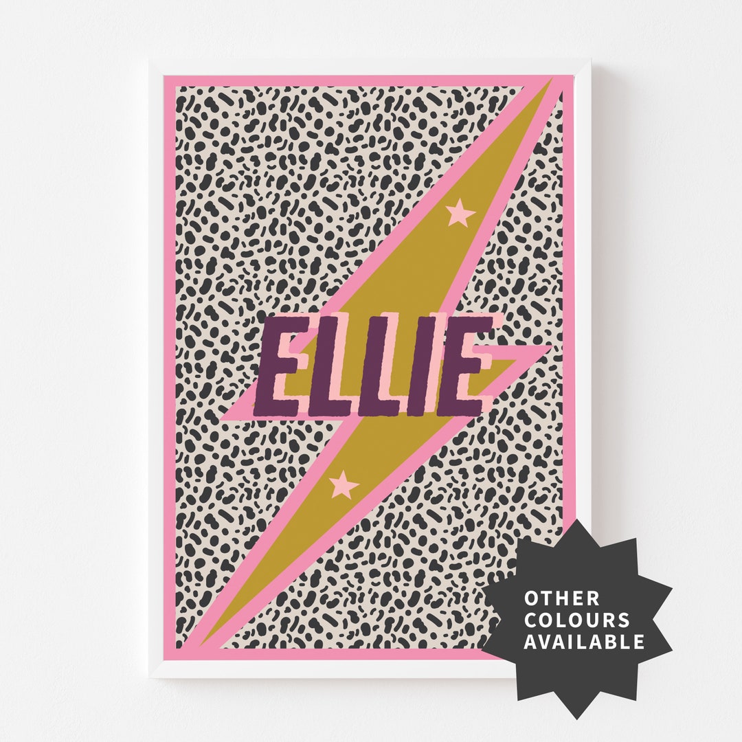 Leopard Print Poster. Personalised Kids Poster. Childrens Wall Art ...