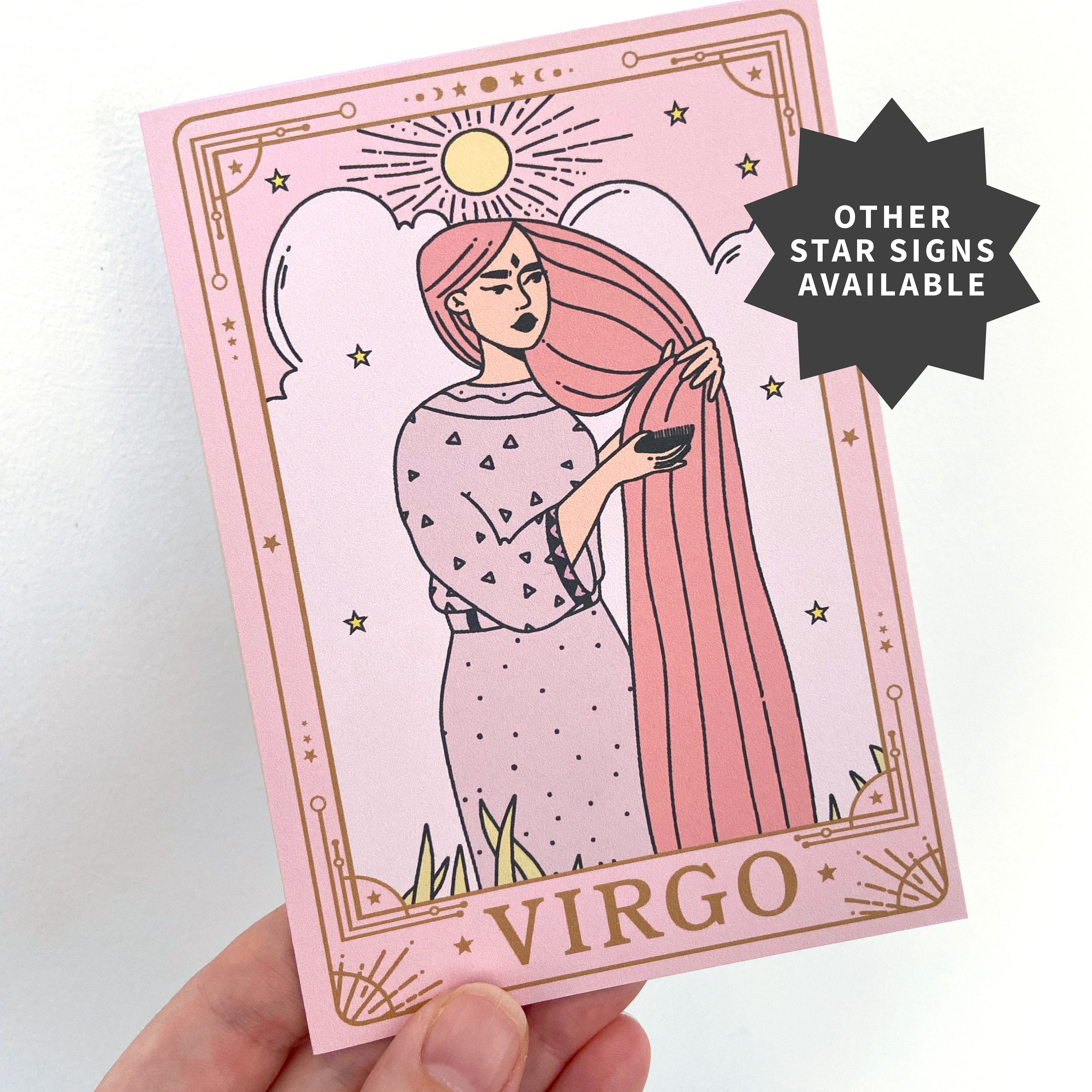 Aquarius Card. Horoscope Birthday Card. Astrology Card. Zodiac Birthday ...