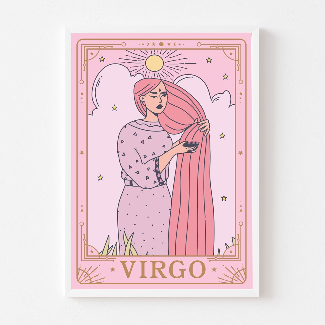 Virgo Print. Virgo Poster. Virgo Wall Art. Horoscope Print. Zodiac ...