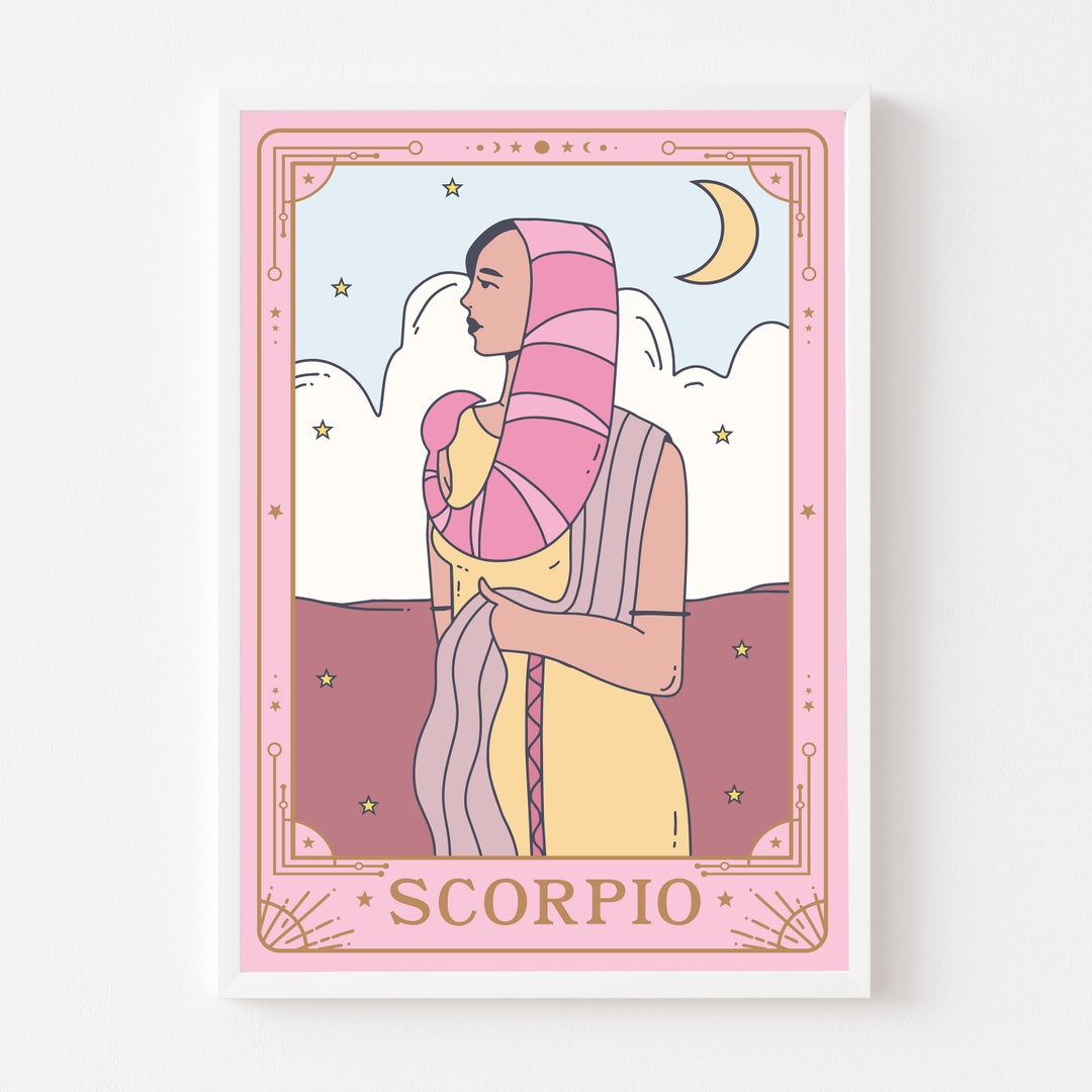 Scorpio Print. Scorpio Poster. Scorpio Wall Art. Horoscope Print ...