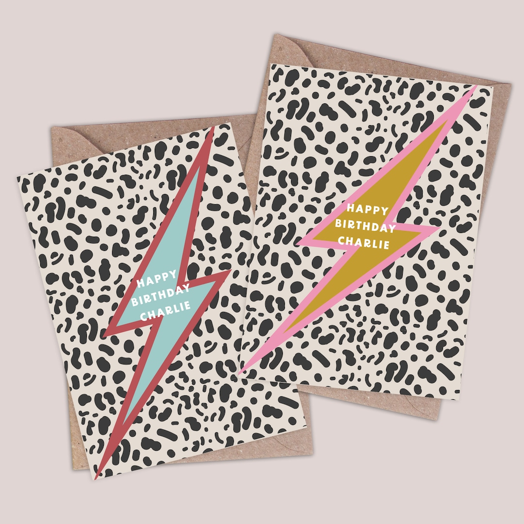 Personalised Birthday Card. Leopard Print Birthday Card. Childrens ...