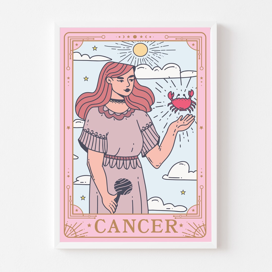Cancer Print. Cancer Poster. Cancer Wall Art. Horoscope Print. Zodiac ...