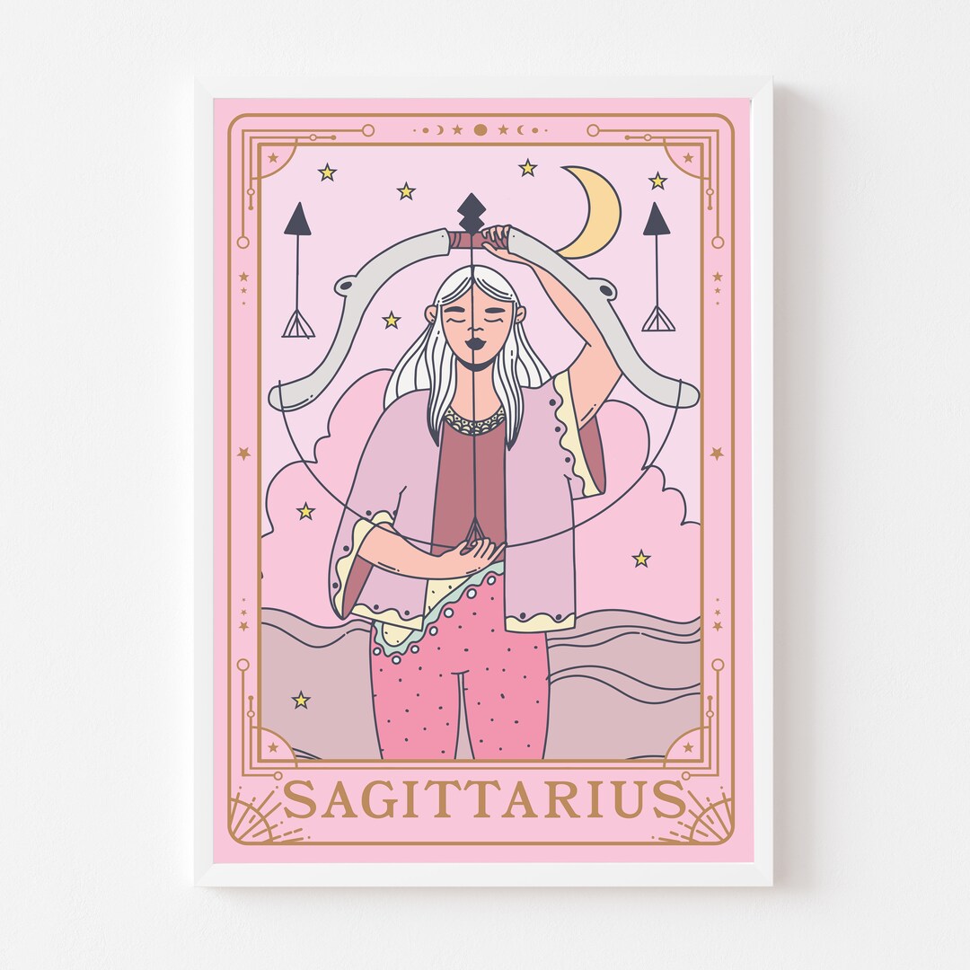 Sagittarius Print. Sagittarius Poster. Sagittarius Wall Art. Horoscope ...