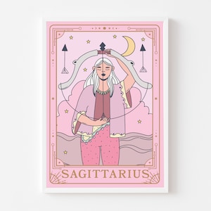 Sagittarius Print. Sagittarius Poster. Sagittarius Wall Art. Horoscope ...