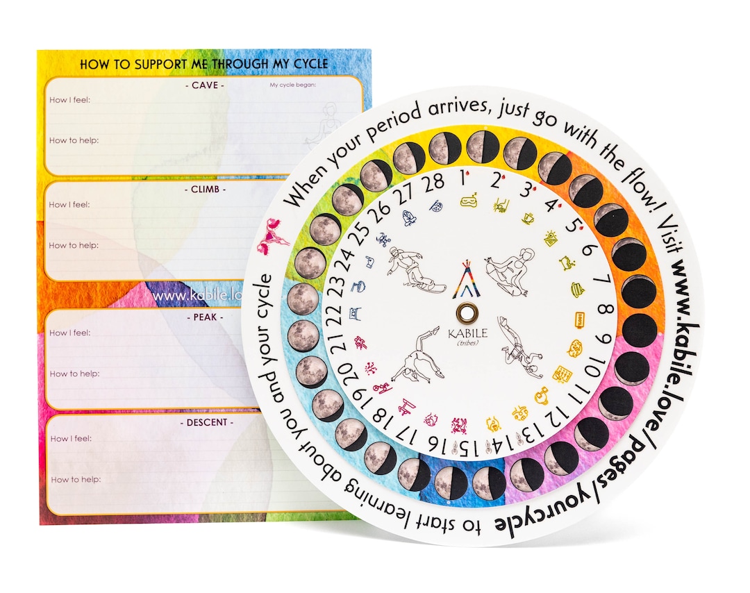 Adjustable Cycle Wheel, Menstrual & Hormone Tracker, Period Tracker ...