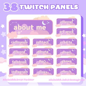 58x Cozy Dreamy Twitch Pannels and Social Media Labels Pack - Etsy