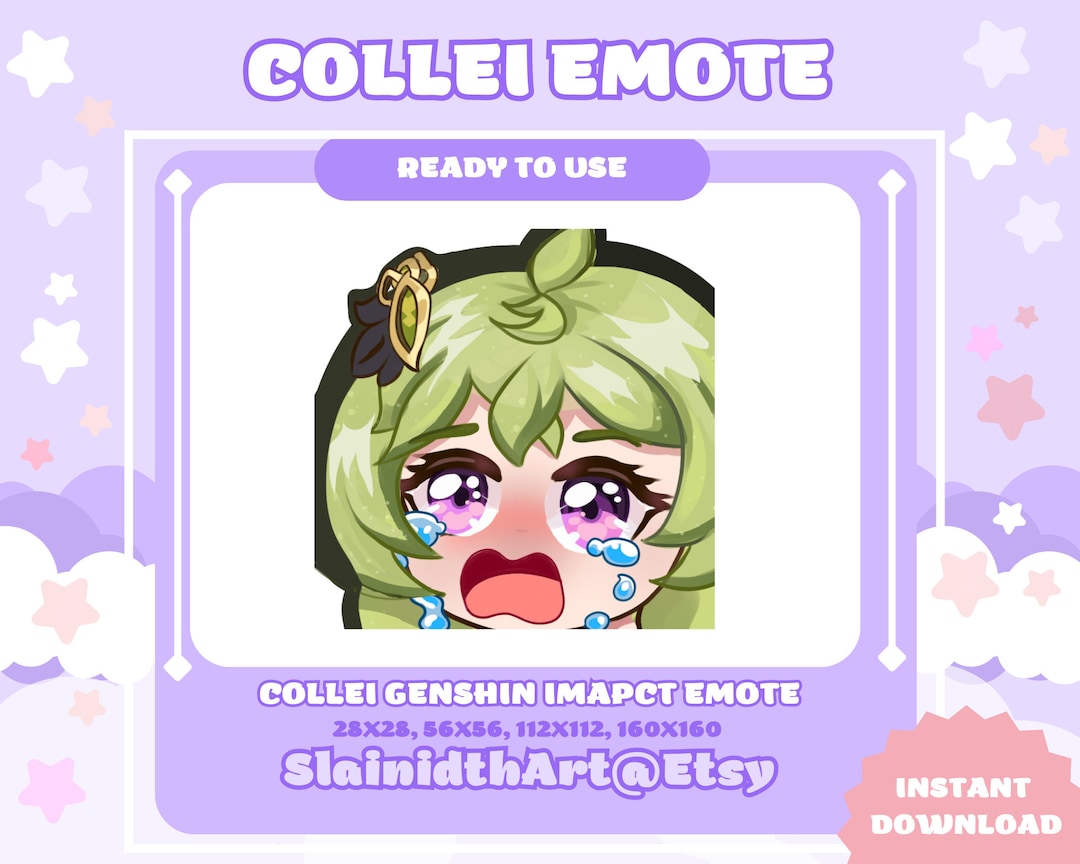 Collei Genshin Impact Sad Emote for Twitch and Discord Download Digital ...