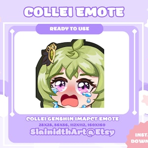Collei Genshin Impact Sad Emote for Twitch and Discord Download Digital ...