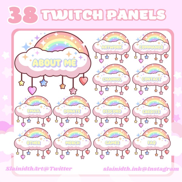 38x Sunflower Twitch Panels Cute Kawaii Yellow Aesthetic - Etsy