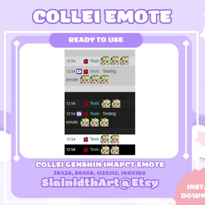 Collei Genshin Impact Sad Emote for Twitch and Discord Download Digital ...