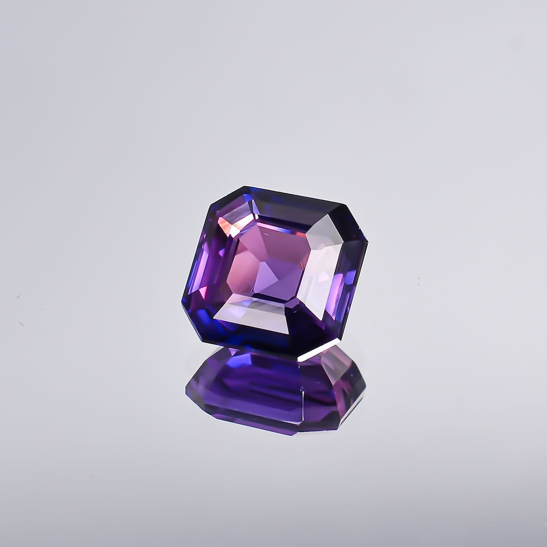 12X12X7 MM Flawless Ceylon Purple Pink Sapphire Gemstone, Asscher Cut ...