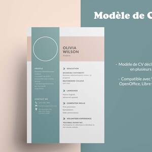 5 Modern Microsoft WORD CV Templates - Etsy